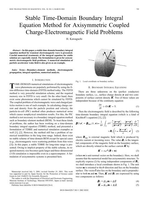 Stable time-domain boundary integral equation method ...