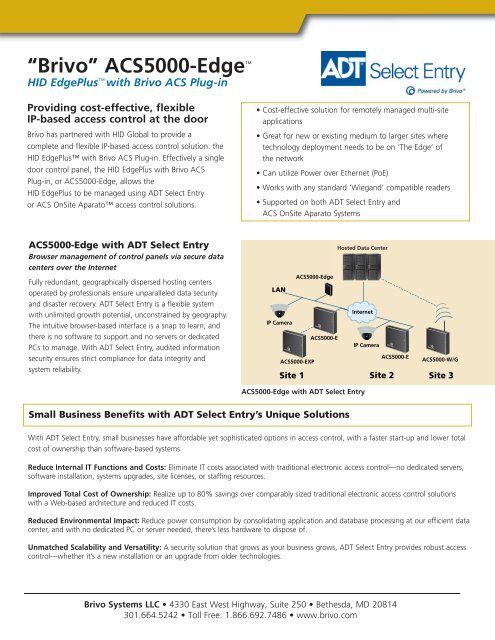 “Brivo” ACS5000-Edge™ - Brivo Systems