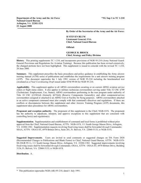 NG Sup 1 to TC 1-210 - NGB Publications and Forms Library