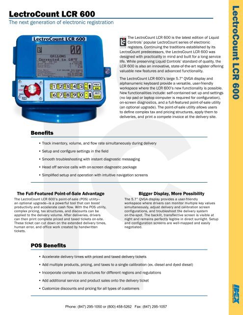 LectroCount LCR 600 - Liquid Controls