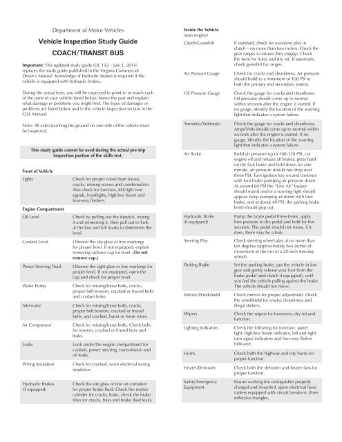 What Is Virginia State Inspection Checklist - Infoupdate.org