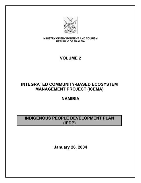 2. Indigenous people development plan - Ministry of Environment ...
