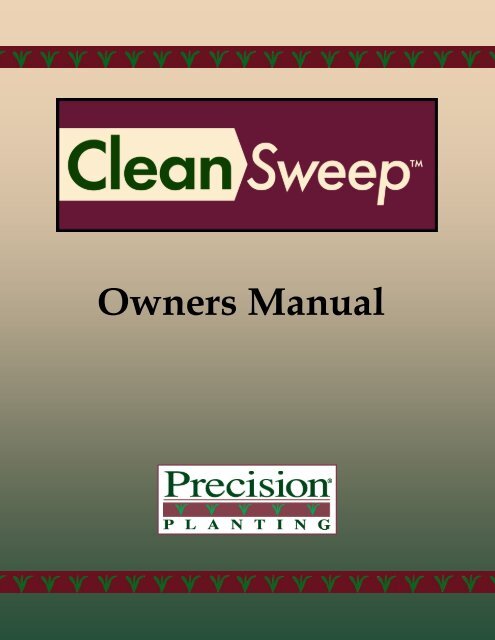 Owners Manual Precision Planting