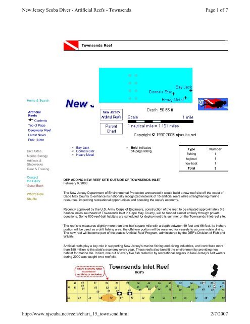 Page 1 of 7 New Jersey Scuba Diver - Artificial Reefs - Townsends 2 ...
