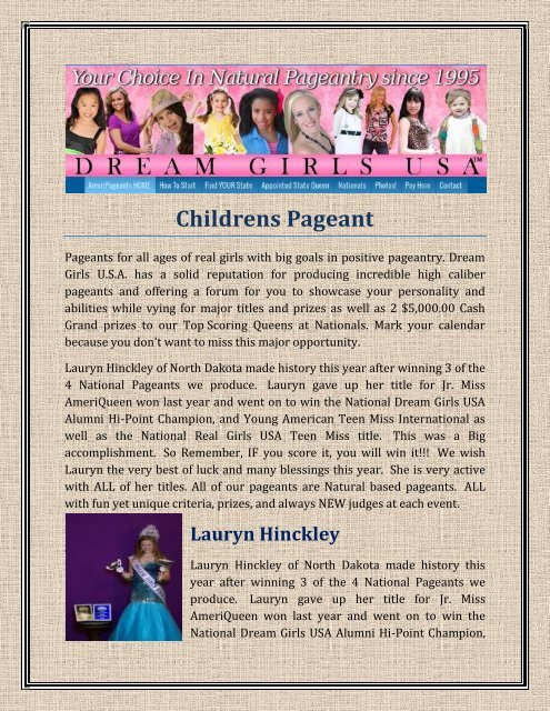 Childrens Pageant