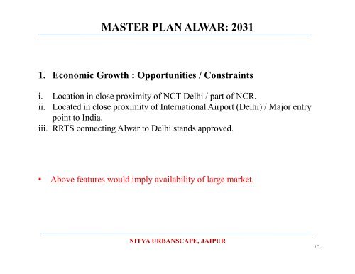MASTER PLAN ALWAR: