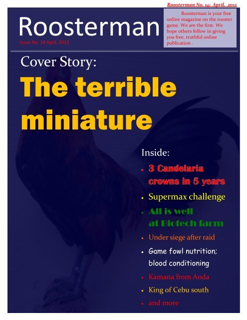 Cover Story: - Subscribe to Roosterman