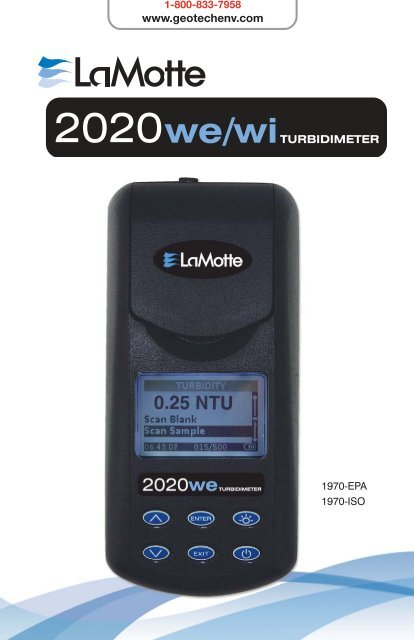LaMotte 2020we & 2020wi Manual - Geotech