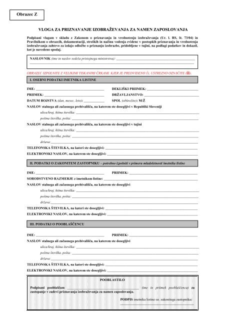 Obrazec Z