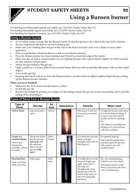 STUDENT SAFETY SHEETS 91a