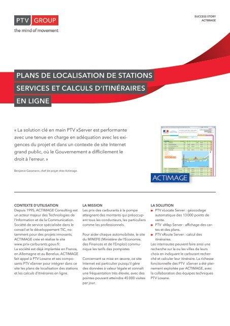 plans de localisation de stations services et ... - PTV Components