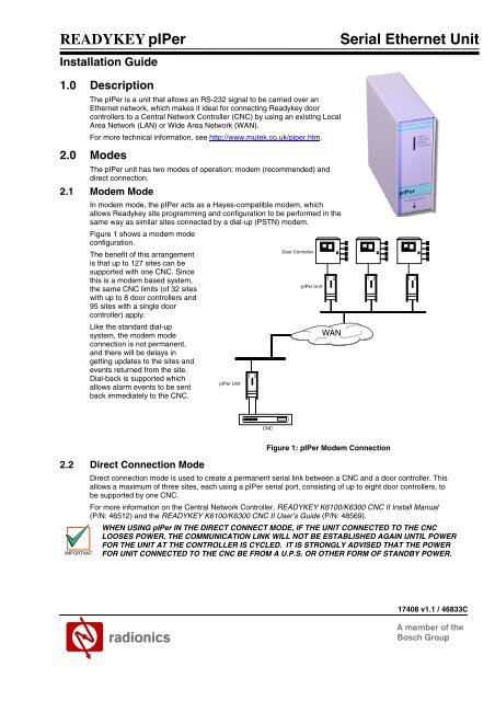 READYKEY pIPer Serial Ethernet Unit