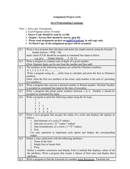 REVISED ASSIGNMENT - SCDL