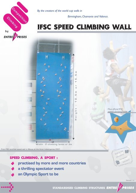 IFSC speed wall product sheet-1.pdf - Entre Prises Climbing Walls
