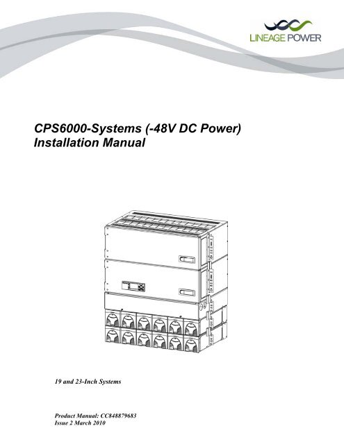 CPS6000-Systems (-48V DC Power) Installation ... - Lineage Power