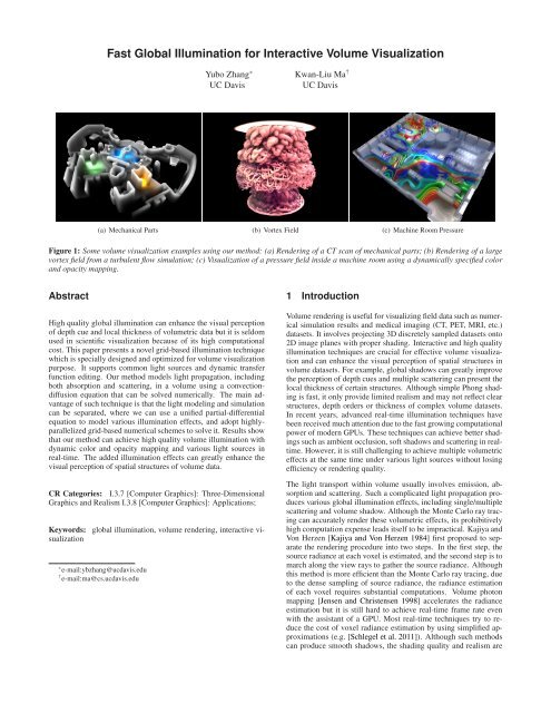 Fast Global Illumination for Interactive Volume ... - UC Davis