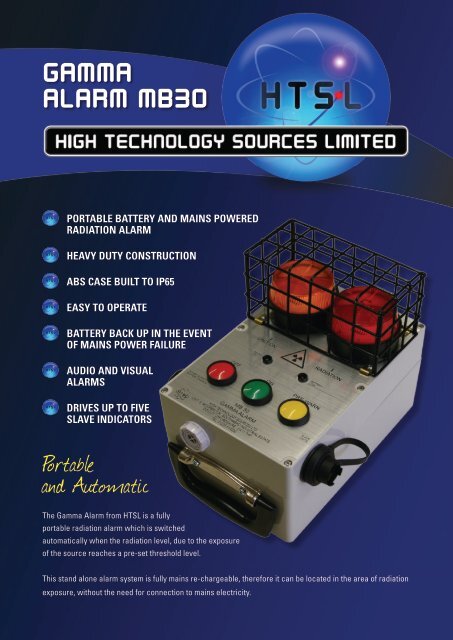 GAMMA ALARM MB30 Portable and Automatic