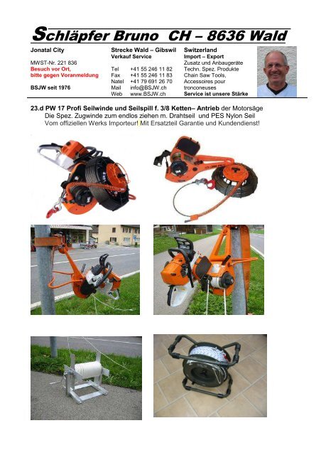 SchlÃ¤pfer Bruno CH â 8636 Wald