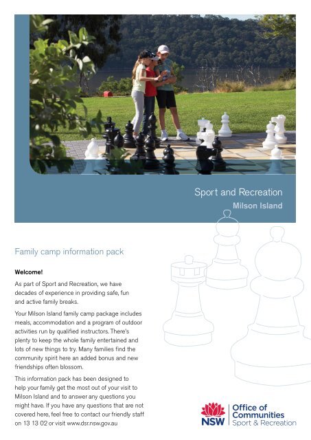 Family Information Pack - Milson Island - NSW Sport and Recreation