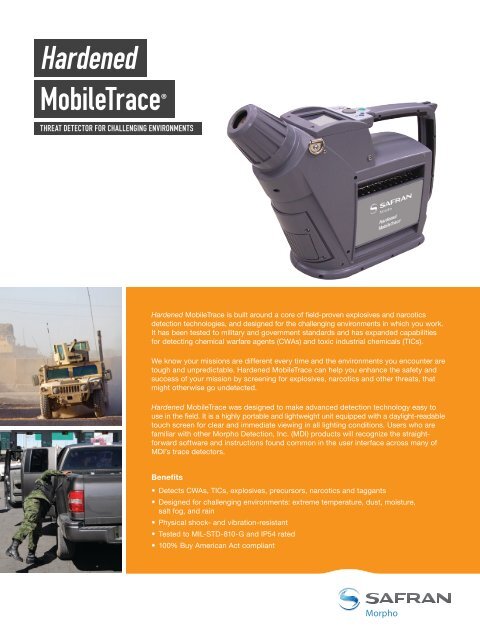 Hardened MobileTrace® Brochure - Morpho