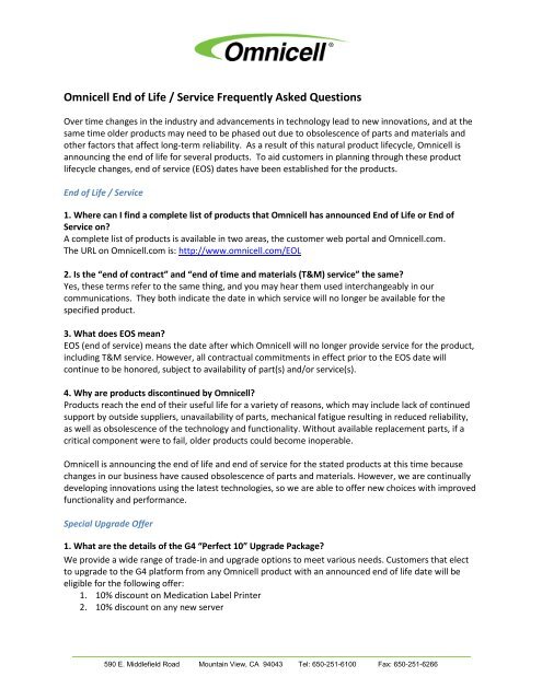 Omnicel Corporate Letterhead - Omnicell