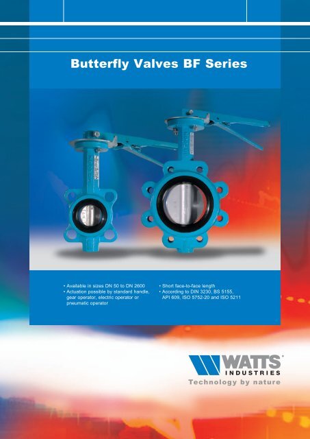 Butterfly Valves BF Series - WATTS industries