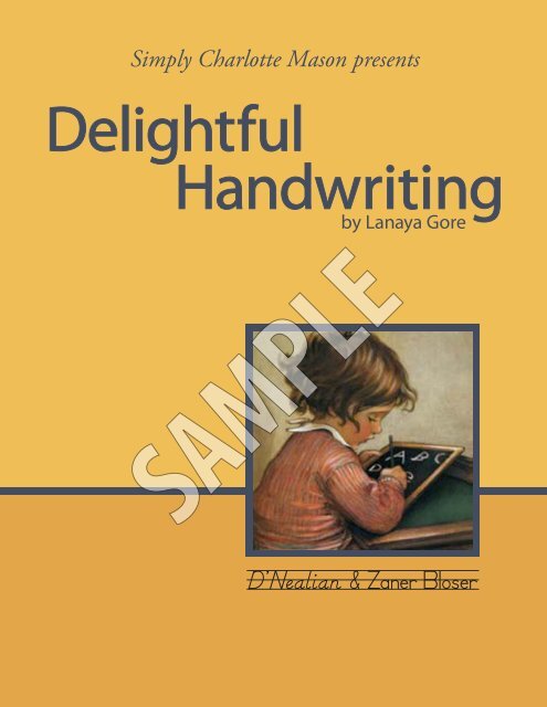 Delightful Handwriting sample - Simply Charlotte Mason