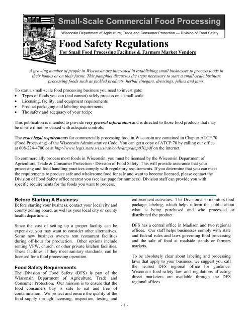 Food Safety Regulations - UW Food Safety and Health