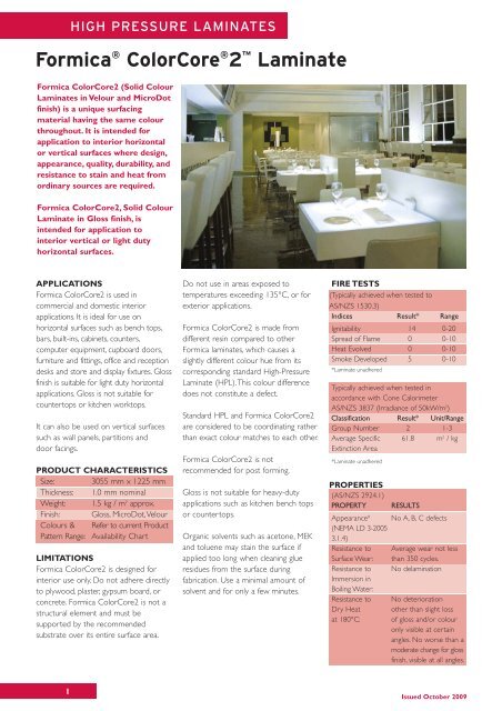 Formica ColorCore Laminate - The Laminex Group