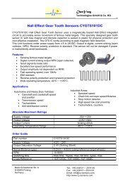 Solid State Sensors GT1 Series Hall Effect Gear Tooth Sensors