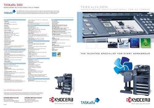 TASKalfa 300i TASKALFA 3DDi - Multifax Copiers