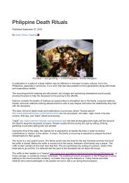 Death and Burial Rituals of the Cordilleras - Philippine Culture