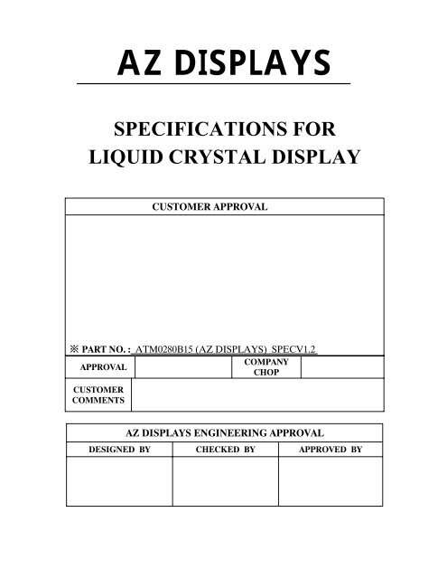 ATM0280B15 - AZ Displays