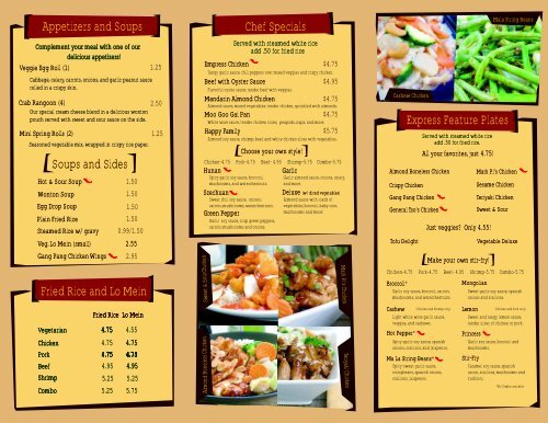 Fried Rice and Lo Mein Soups and Sides Appetizers and ... - Mark Pi's