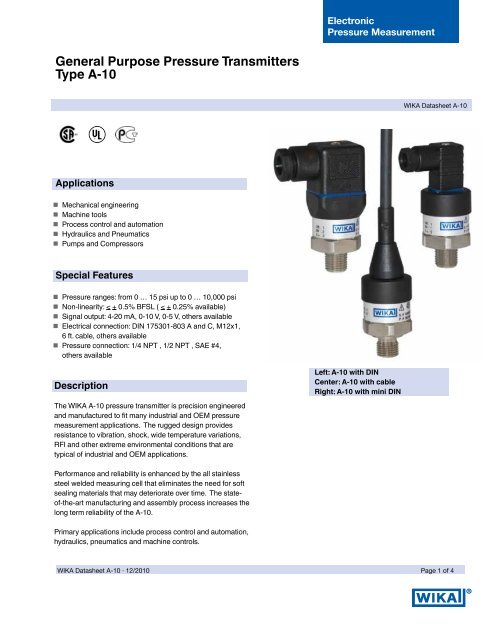 Data sheet - WIKA