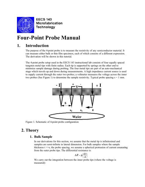 Four-Point Probe Manual - EECS Instructional Support Group Home ...