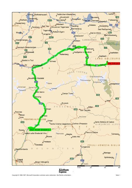 Microsoft AutoRoute Express Europa 98 - Hotel Neue Post