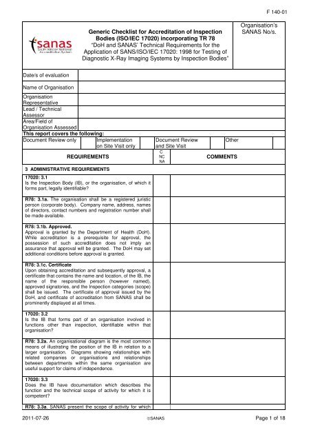 Iso 17020 Inspection Bodies Accreditation Isoiec 17020