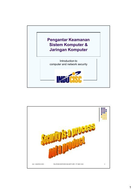Pengantar Keamanan Sistem Komputer & Jaringan ... - Blogs Unpad Pengantar Keamanan Sistem Komputer & Jaringan ... - Blogs Unpad