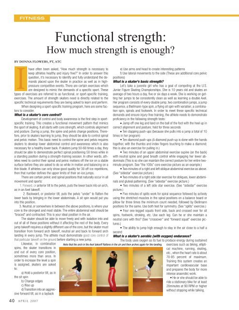 Functional strength: - US Figure Skating