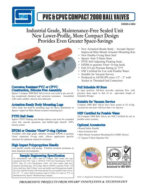 PVC & CPVC Compact 2000 Ball Valves