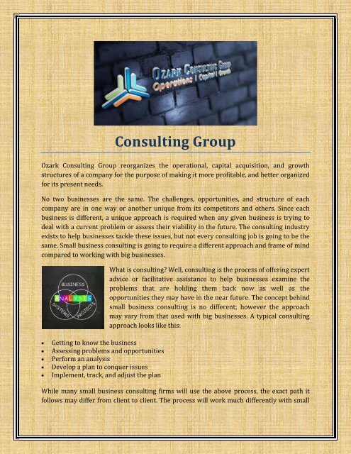 Consulting Group