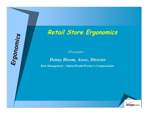 Retail Store Ergonomics - Denny Bloom