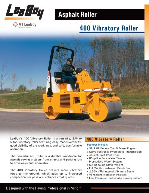 14939 Flyer - 400 Vibratory Roller back.ai - LeeBoy