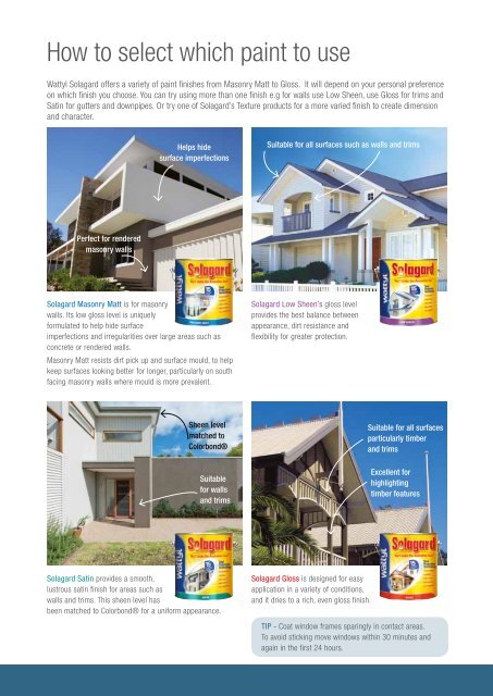 How to select which paint to use - Wattyl