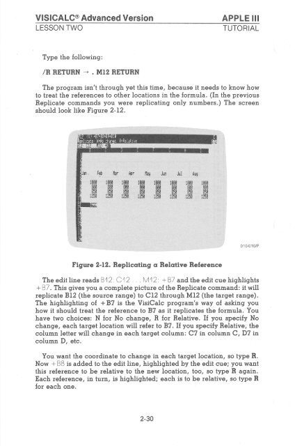 VISICALC® Advanced Versi