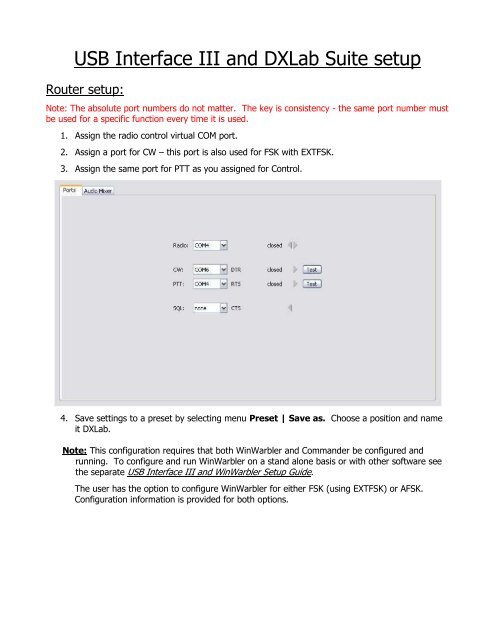 USB Interface III and DXLab Suite setup - microHAM