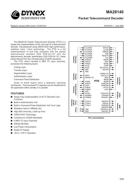 MA28140 - Microelectronics - ESA