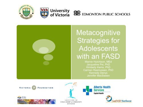 Metacognitive Strategies for Adolescents with an FASD