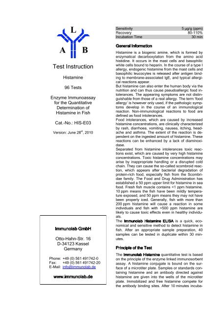 Test Instruction - Immunolab GmbH
